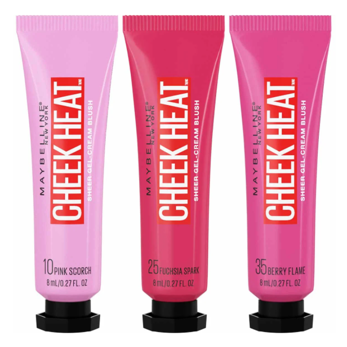 Maybelline Cheek Heat Sheer Gel Cream Blush Pack Of 3 | Exquisite Cosmetics