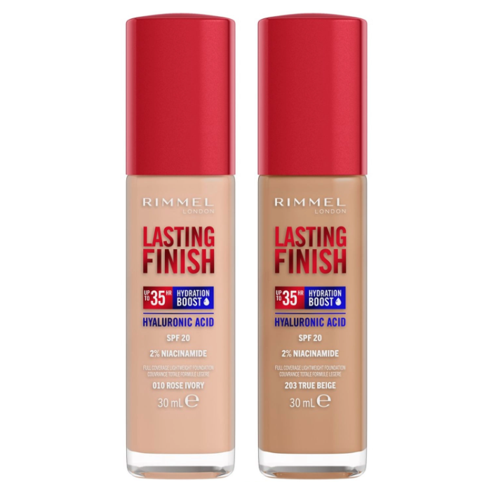 Rimmel Lasting Finish 35HR Hydration Boost Foundation Pack Of 3 ...