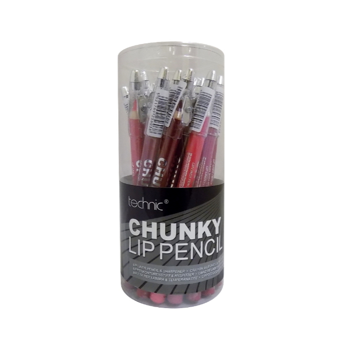 Technic Chunky Lip Pencil Drum Of 18 | Exquisite Cosmetics